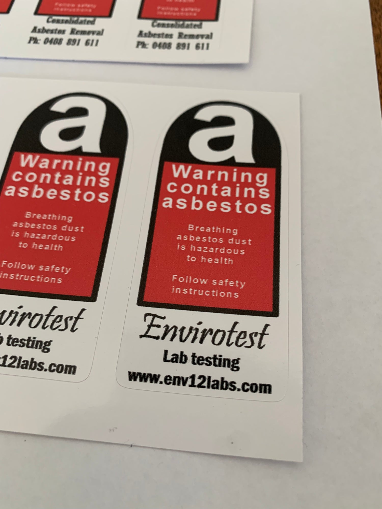 Active/Neutral links behind panel warning stickers sheet of 24 – Meter ...