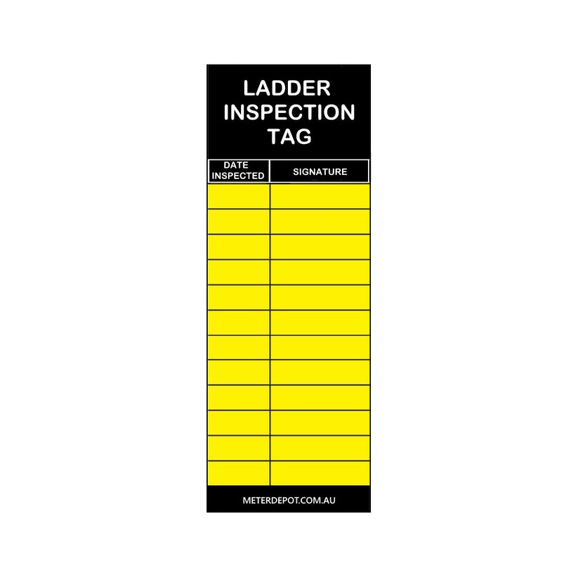 Ladder inspection tag – Meter Depot